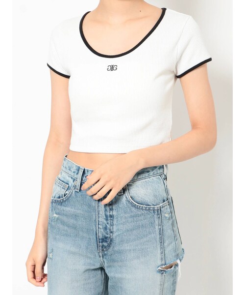 GYDA（ジェイダ）の「Symmetry GYDA リンガーテレコ Tシャツ（Tシャツ/カットソー）」 - WEAR