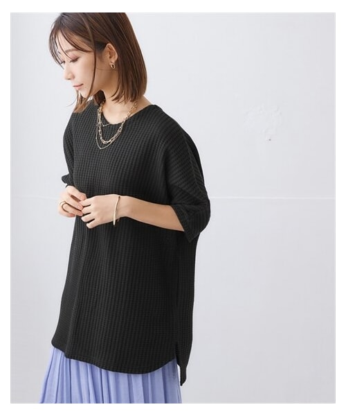 nissen（ニッセン）の「ワッフル素材Vネックドルマンチュニック【私の味方服】（チュニック）」 - WEAR