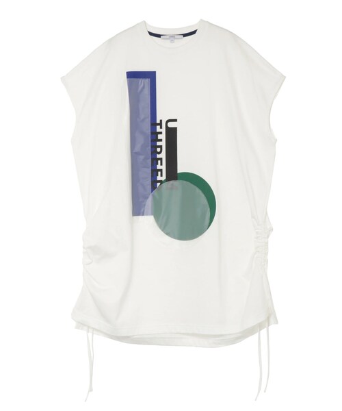 UN3D.（アンスリード）の「SIDE GATHER SHAPE TOP（Tシャツ/カットソー）」 - WEAR