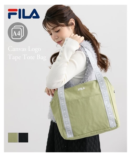 nissen（ニッセン）の「FILAキャンバスロゴテープトートバッグ（A4対応）（トートバッグ）」 - WEAR