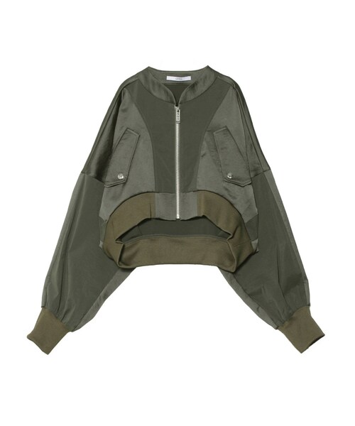 UN3D.（アンスリード）の「SHEER COMBI SATIN BZ（ブルゾン）」 - WEAR