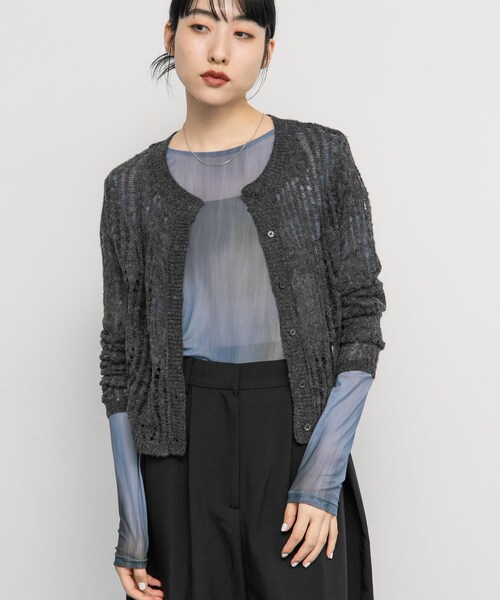 KBF（ケイビーエフ）の「ニットカーディガンSETシアートップス（カーディガン/ボレロ）」 - WEAR