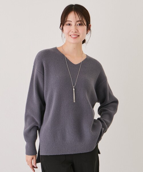 Jayro（ジャイロ）の「スフレヤーンVネックニットプルオーバー（ニット/セーター）」 - WEAR