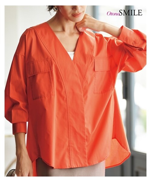 nissen（ニッセン）の「Vネックビッグブラウス【OtonaSMILE】（シャツ/ブラウス）」 - WEAR